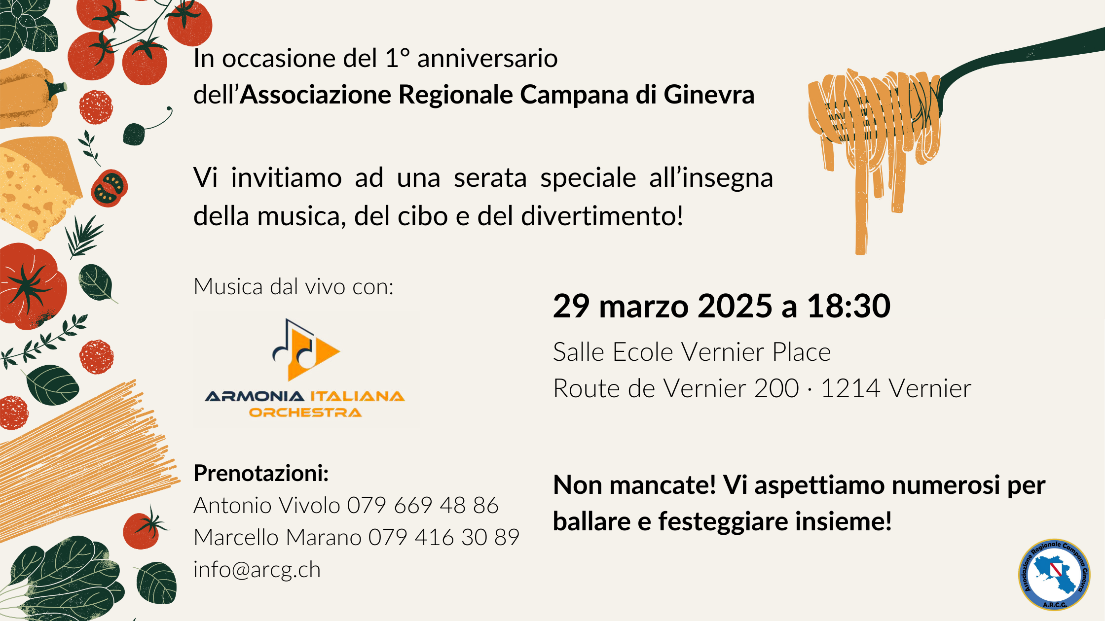 Sabato 29 Marzo 2025, a partire dalle 18.30 presso la "Salle des fêtes ...